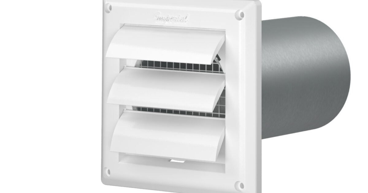 Évent de ventilation à volets avec grille, 4 po | Imperial